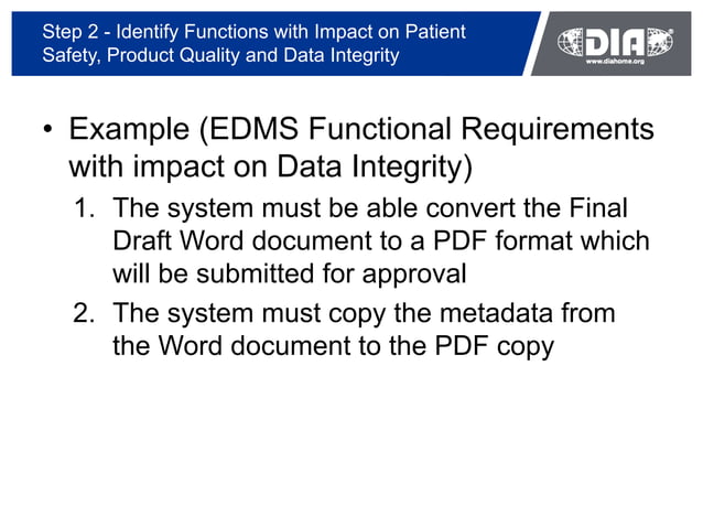 Risked Based Validation of EDMS - DIA Presentation | PDF | Operating Systems | Computer Software ...