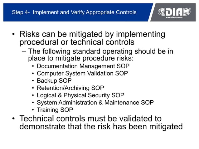 Risked Based Validation of EDMS - DIA Presentation | PDF | Operating Systems | Computer Software ...