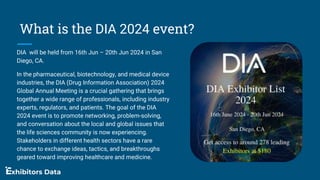 DIA Exhibitor List 2024 - Exhibitors Data | PPT