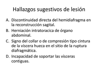 Trauma de Diafragma | PPTX