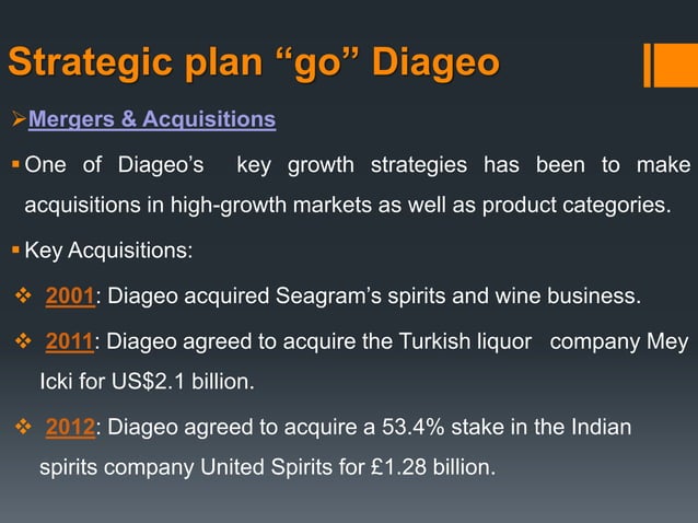 Diageo | PPTX | Alcoholic Beverages | Food & Drink