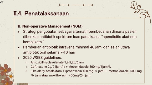 Diagnosa dan Tatalaksana Appendicitis Akut | PPTX