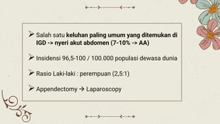 Diagnosa dan Tatalaksana Appendicitis Akut | PPTX