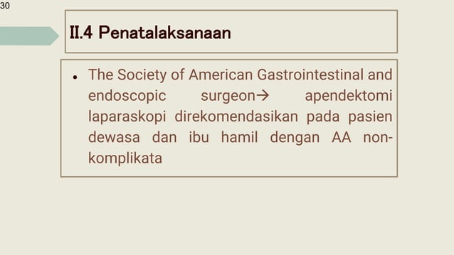 Diagnosa dan Tatalaksana Appendicitis Akut | PPTX