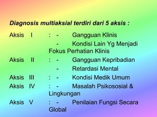 Diagnosa multiaksial | PPT