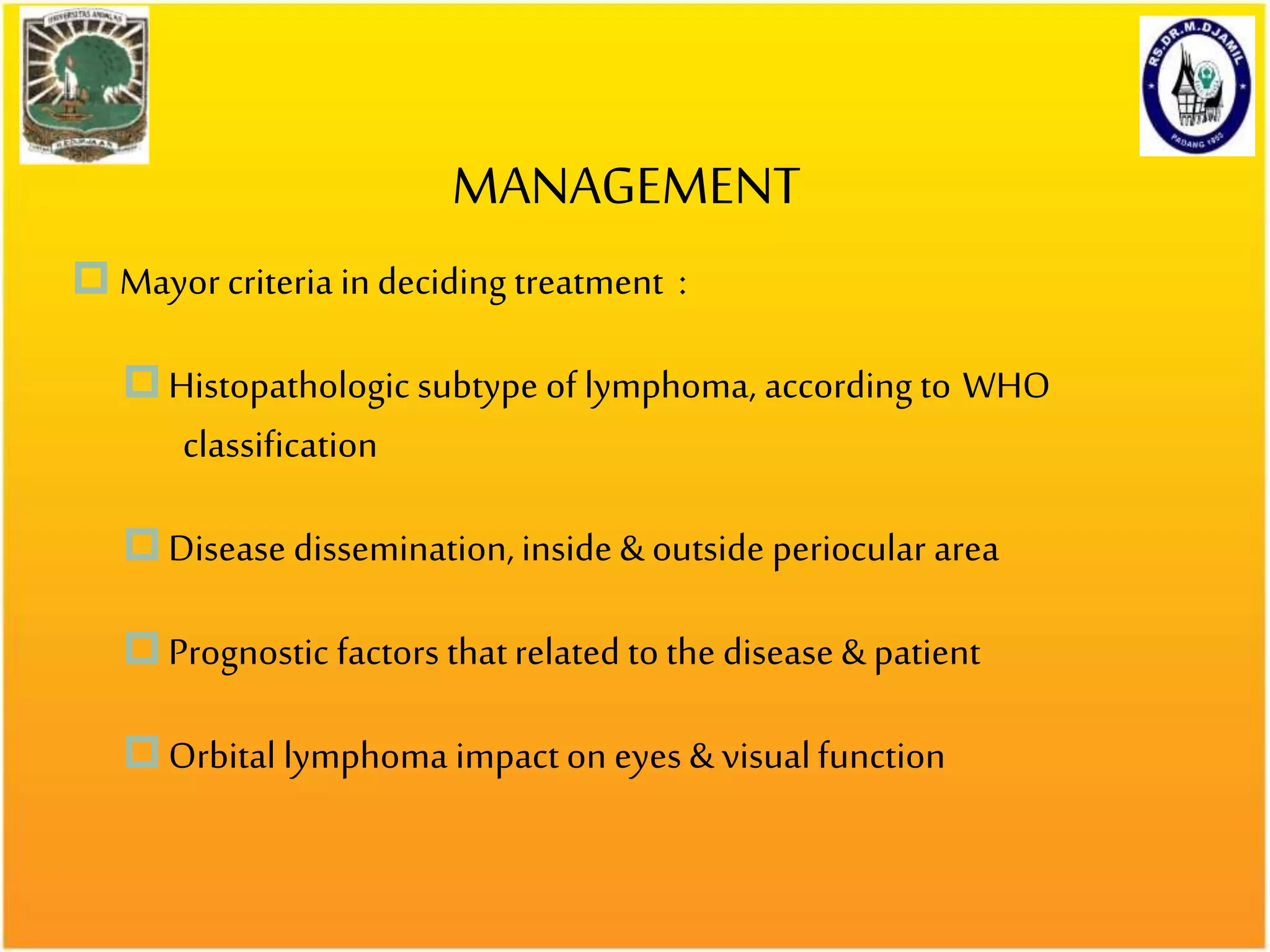 Diagnoses & management of orbital lymphoma | PPTX
