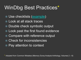 Diagnosing Application Problems using Microsoft WinDbg Debugger | PPT
