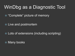 Diagnosing Application Problems using Microsoft WinDbg Debugger | PPT