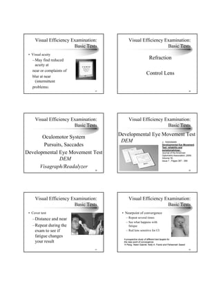 Diagnosing learning related vision problems | PDF | Eye and Vision ...