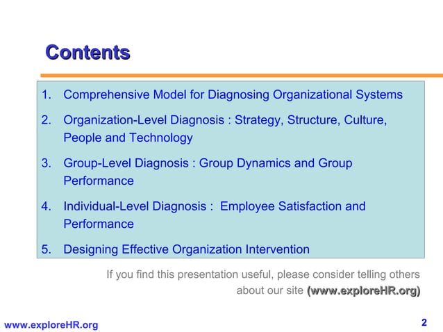 Diagnosing organizational effectiveness