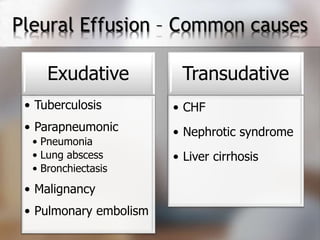 Diagnosing pleural effusion | PPTX