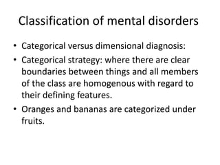 Diagnosis of Mental Disorders | PPTX