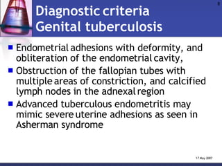 Diagnosis of Female Genital TB | PPT