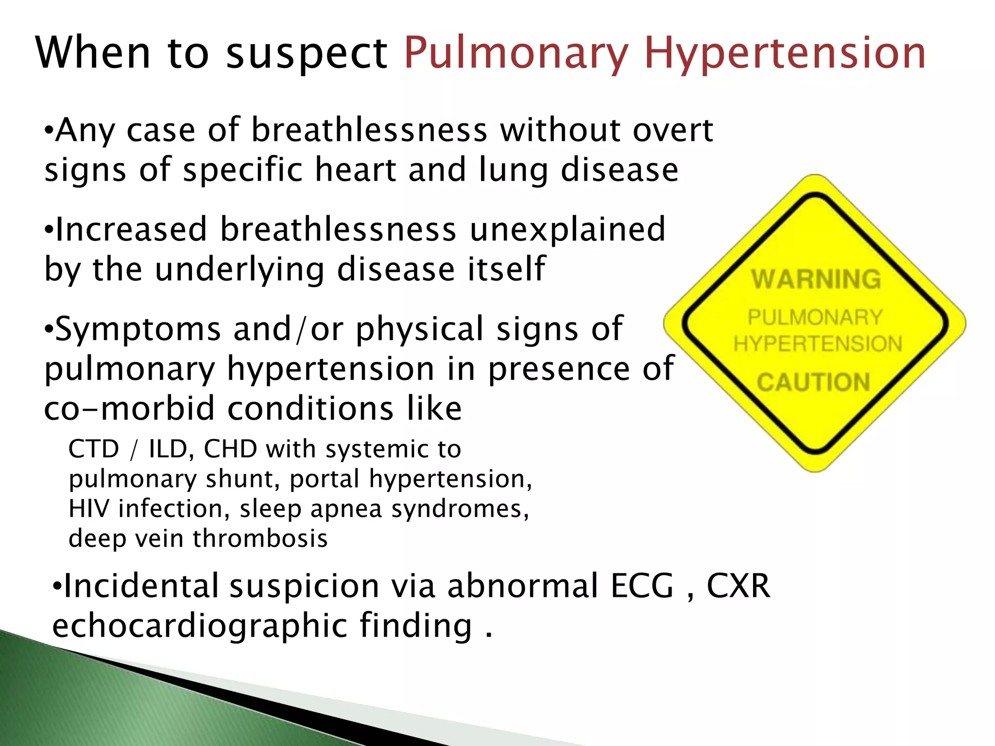 Diagnosis of Pulmonary Hypertension | PPTX