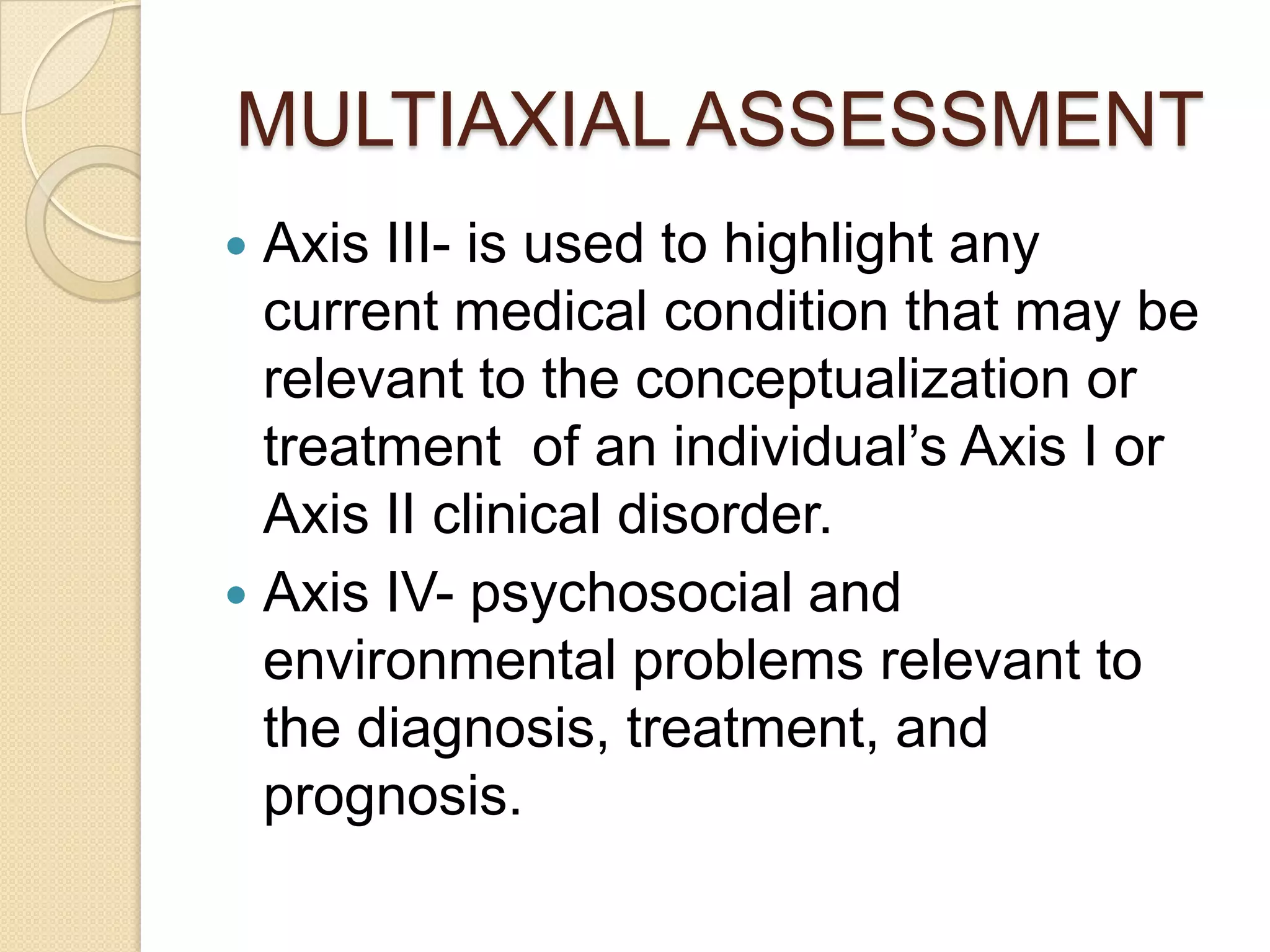 Diagnosis and classification of psychological problems | PPTX