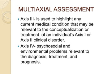 Diagnosis and classification of psychological problems | PPTX