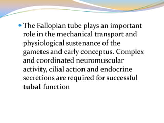 Diagnosis and classification of tubal factor infertility | PPTX