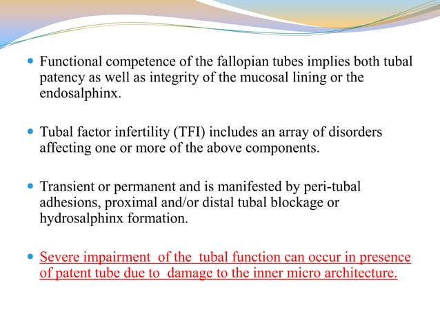Diagnosis and classification of tubal factor infertility | PPTX ...