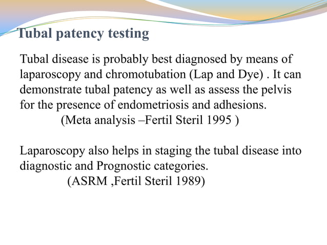 Diagnosis and classification of tubal factor infertility | PPTX ...