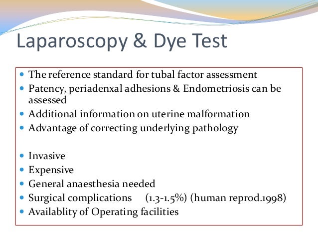Diagnosis and classification of tubal factor infertility