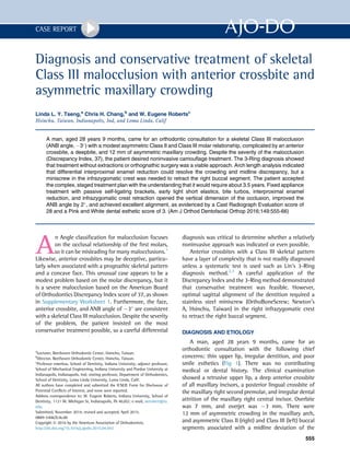 Diagnosis and conservative treatment of skeletal | PDF