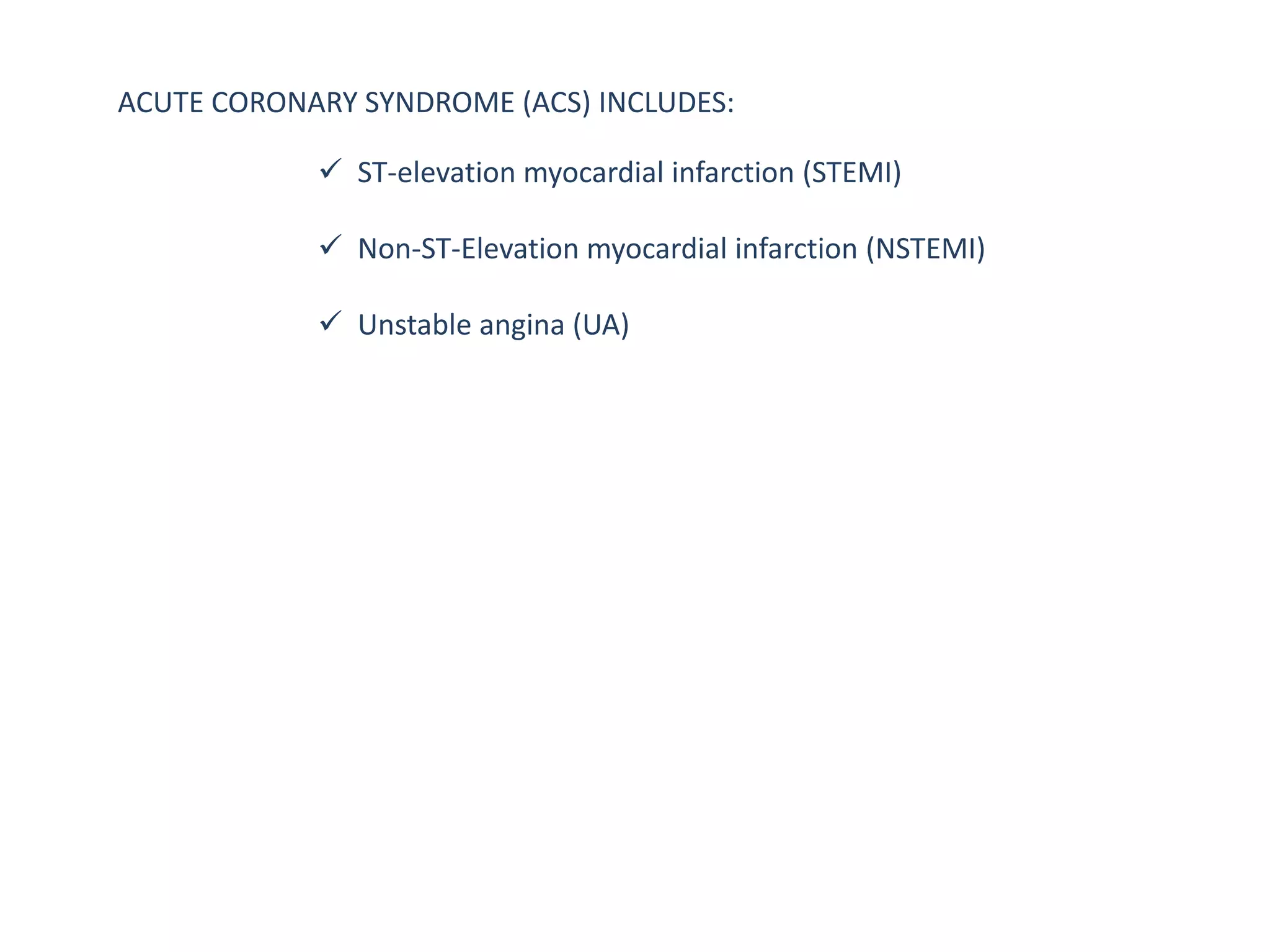 DIAGNOSIS AND MANAGEMENT OF ACS copy.pptx | Heart and Cardiovascular ...