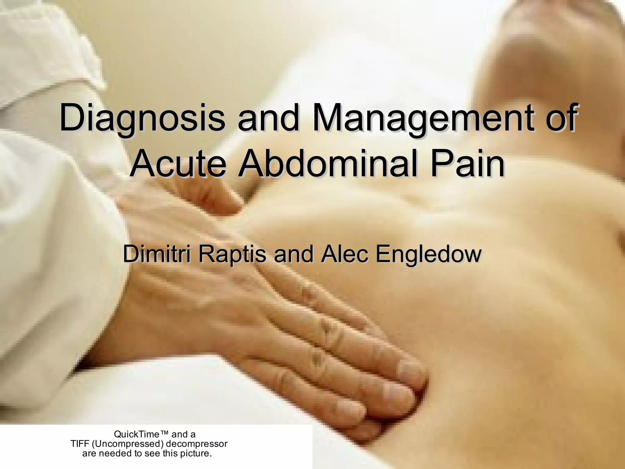 Diagnosis And Management Of Acute Abdominalpain | PPT