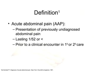 Diagnosis And Management Of Acute Abdominalpain | PPT