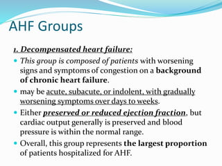 Diagnosis and management of acute heart failure | PPTX