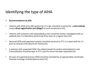 Diagnosis and management of aiha | PPTX
