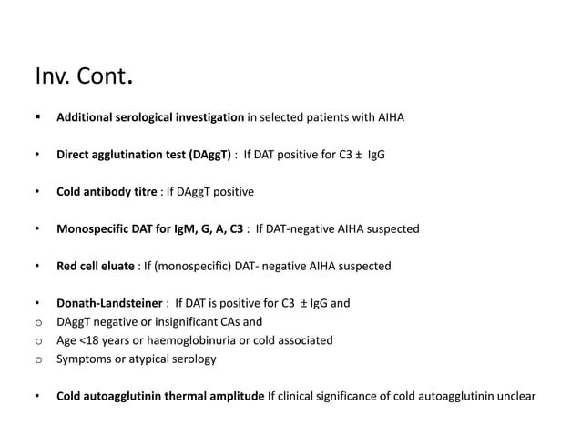 Diagnosis and management of aiha | PPTX