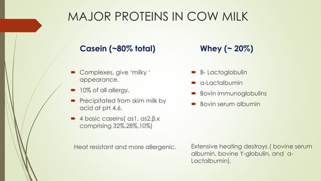 Diagnosis and Management of Cow’s Milk Protein Allergy
