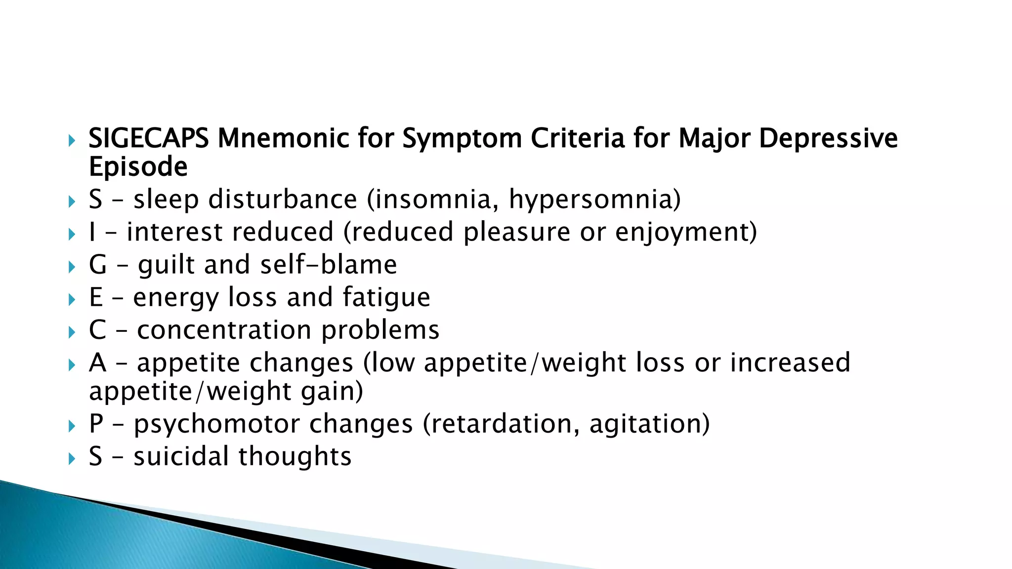 Diagnosis and management of major depressive disorder | PPTX