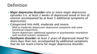 Diagnosis and management of major depressive disorder | PPTX