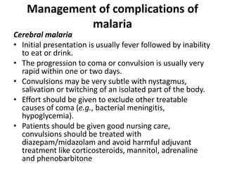 Diagnosis and Management of malaria in children | PPTX