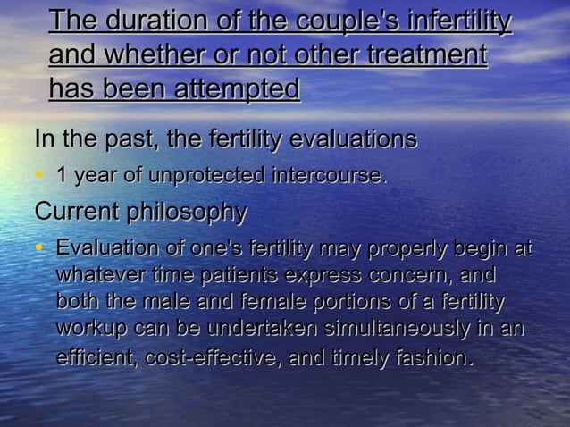 Diagnosis and management of male infertility | PPT