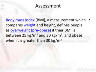 Diagnosis and management of obesity | PPTX