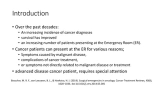 Diagnosis and Management of Oncologic Emergencies | PPT
