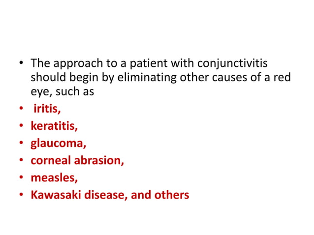 Diagnosis and management of pediatric conjunctivitis | PPTX | Ear, Nose ...