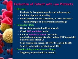 Diagnosis and management of thombocytopenic disorders | PPT
