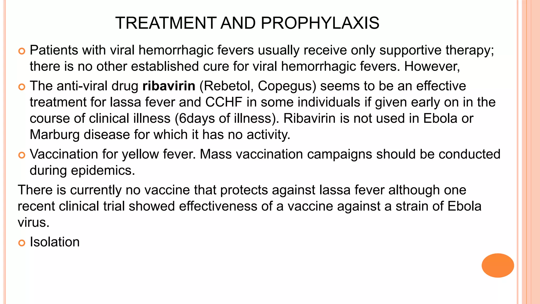 Diagnosis and management of viral haemorrhagic fever (vhf) | PPTX