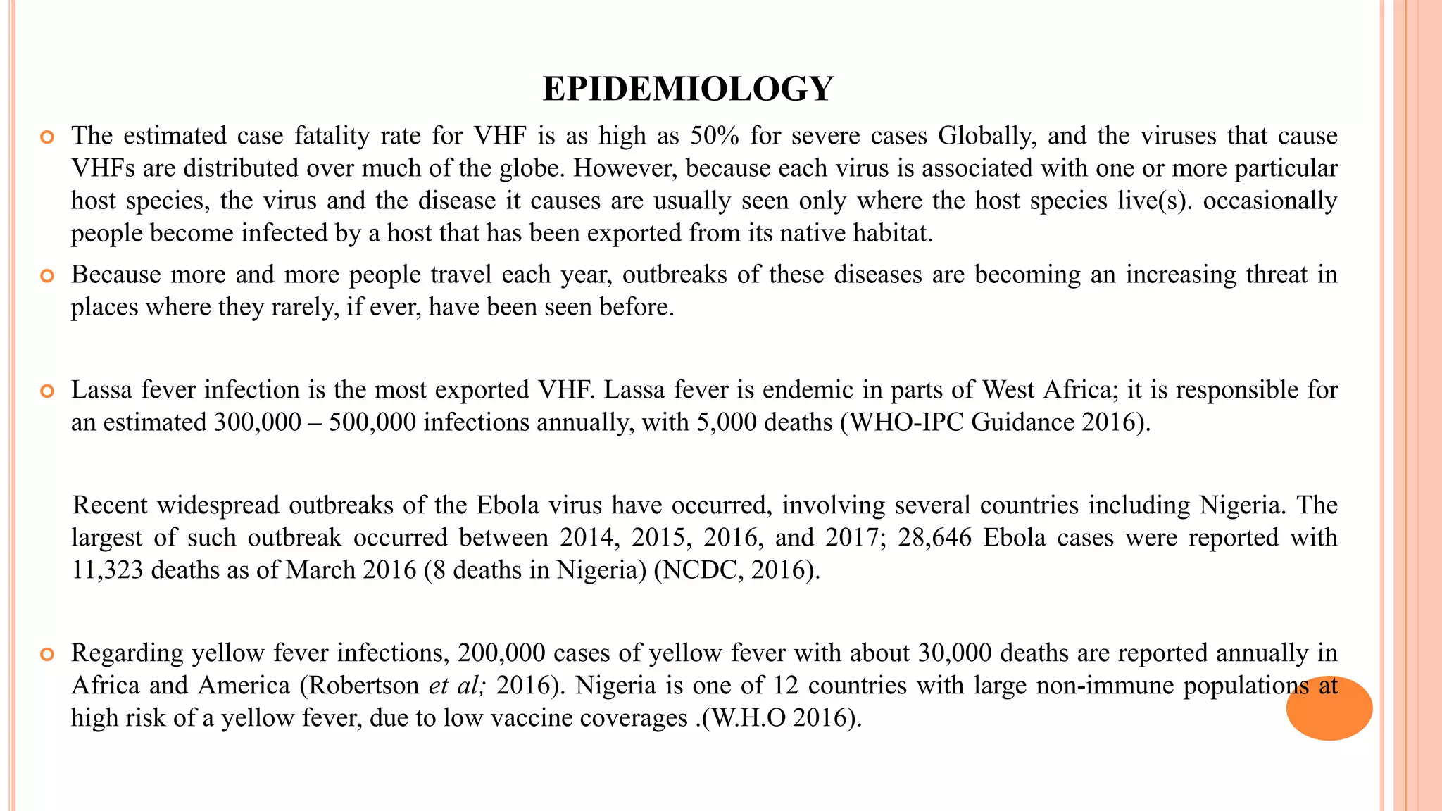Diagnosis and management of viral haemorrhagic fever (vhf) | PPTX