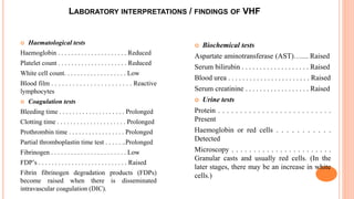 Diagnosis and management of viral haemorrhagic fever (vhf) | PPTX