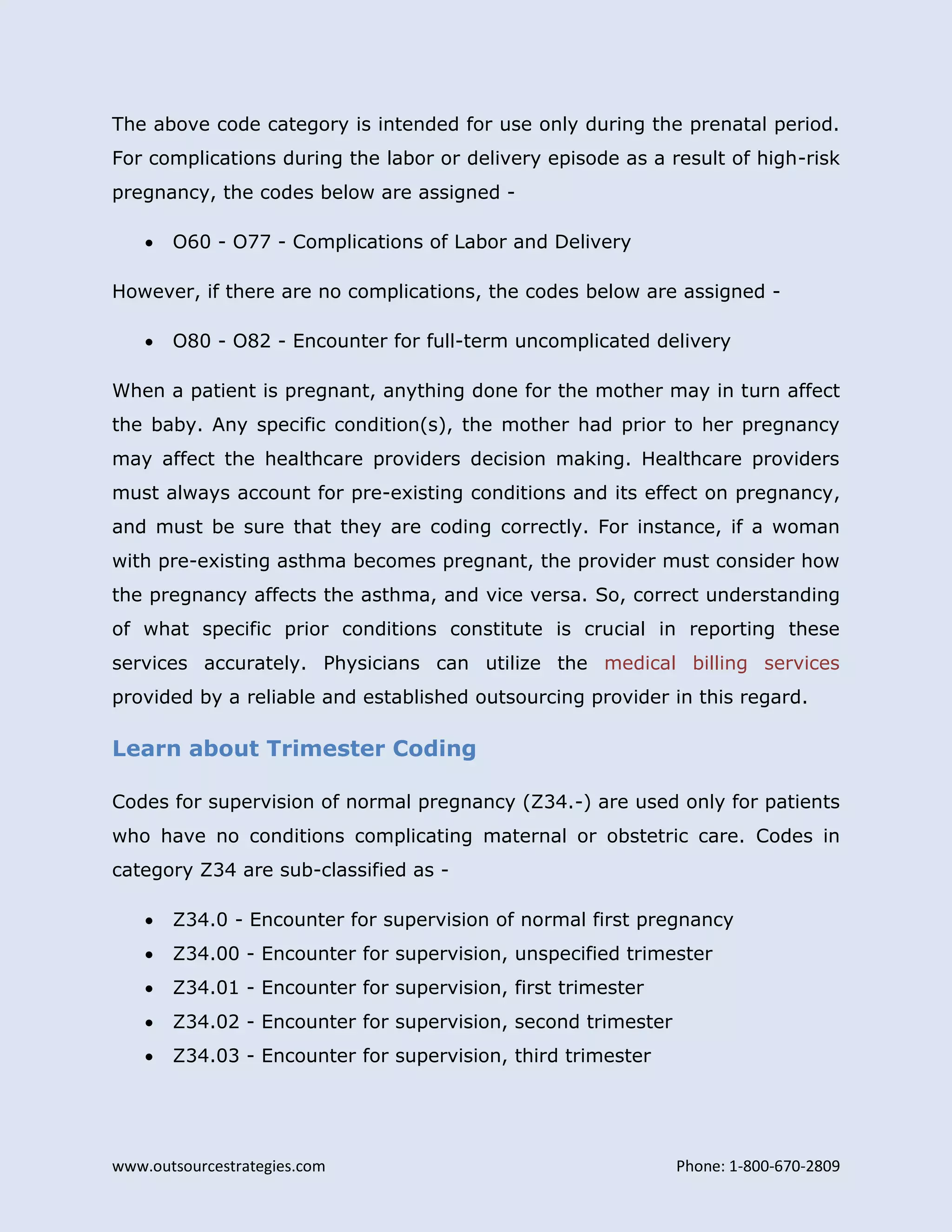 Diagnosis and Medical Coding for High Risk Pregnancy | PDF