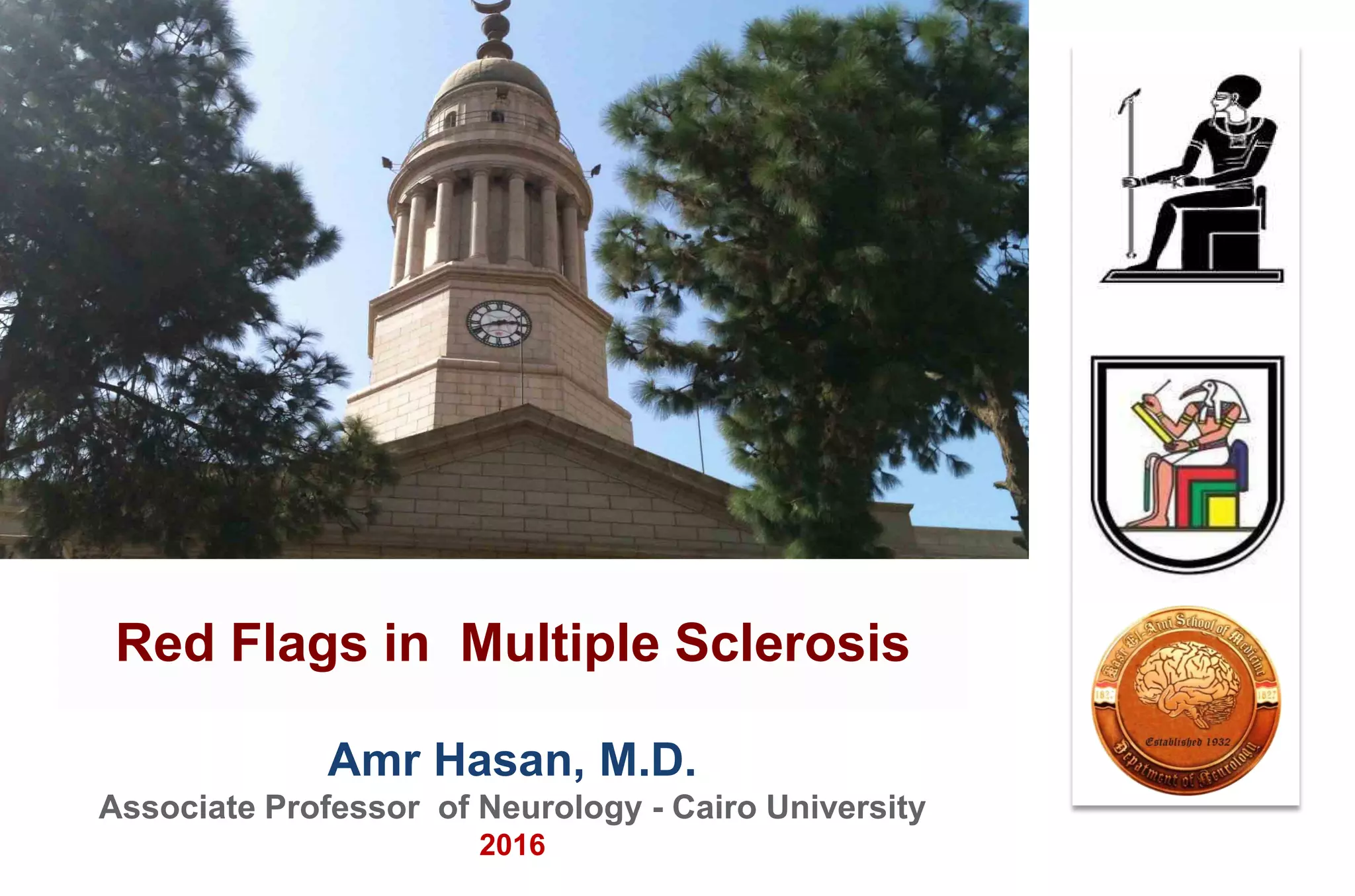 Diagnosis and red flags in Multiple sclerosis | PDF