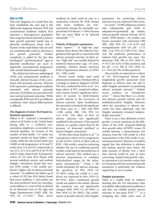 Diagnosis and surveillance of late onset fetal growth restriction 2018 ...