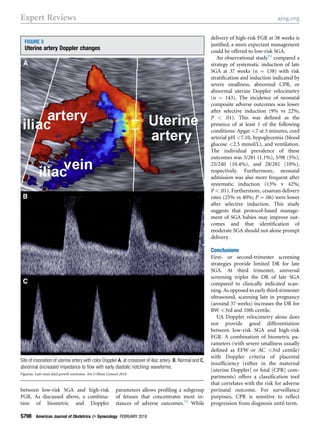 Diagnosis and surveillance of late onset fetal growth restriction 2018 ...
