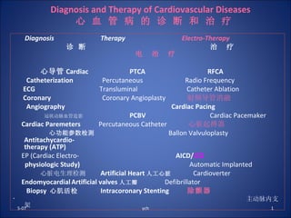 Diagnosis And Therapy Of Cardiovascular Diseases | PPT