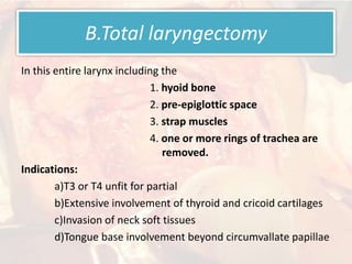 Diagnosis and treatment of carcinoma of larynx by nitesh Kr. | PPTX
