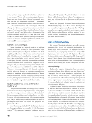 Diagnosis and treatment of Dyssynergic Defecation (Rao) | PDF